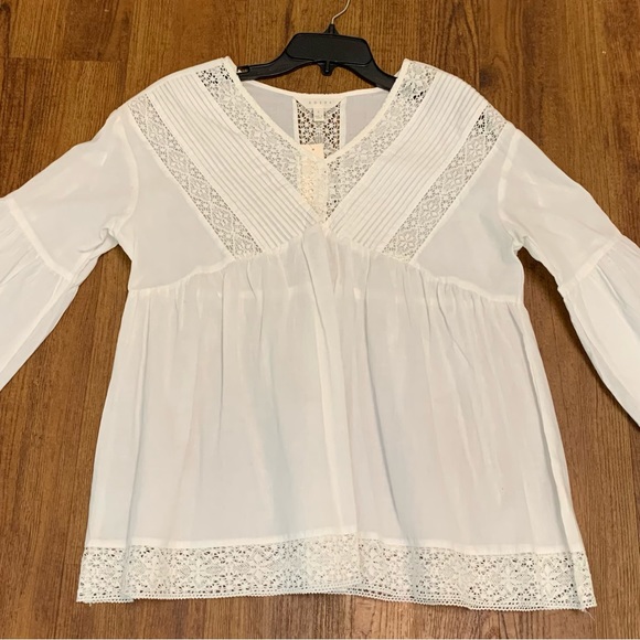 Adiva | Tops | Nwot Adiva White Cotton Lace Boho Top | Poshmark